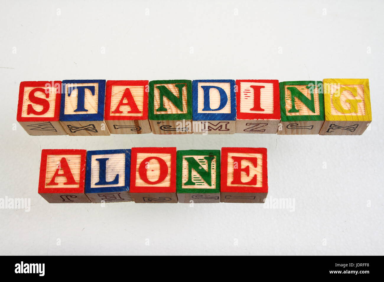 The term standing alone displayed visually on a white background using ...