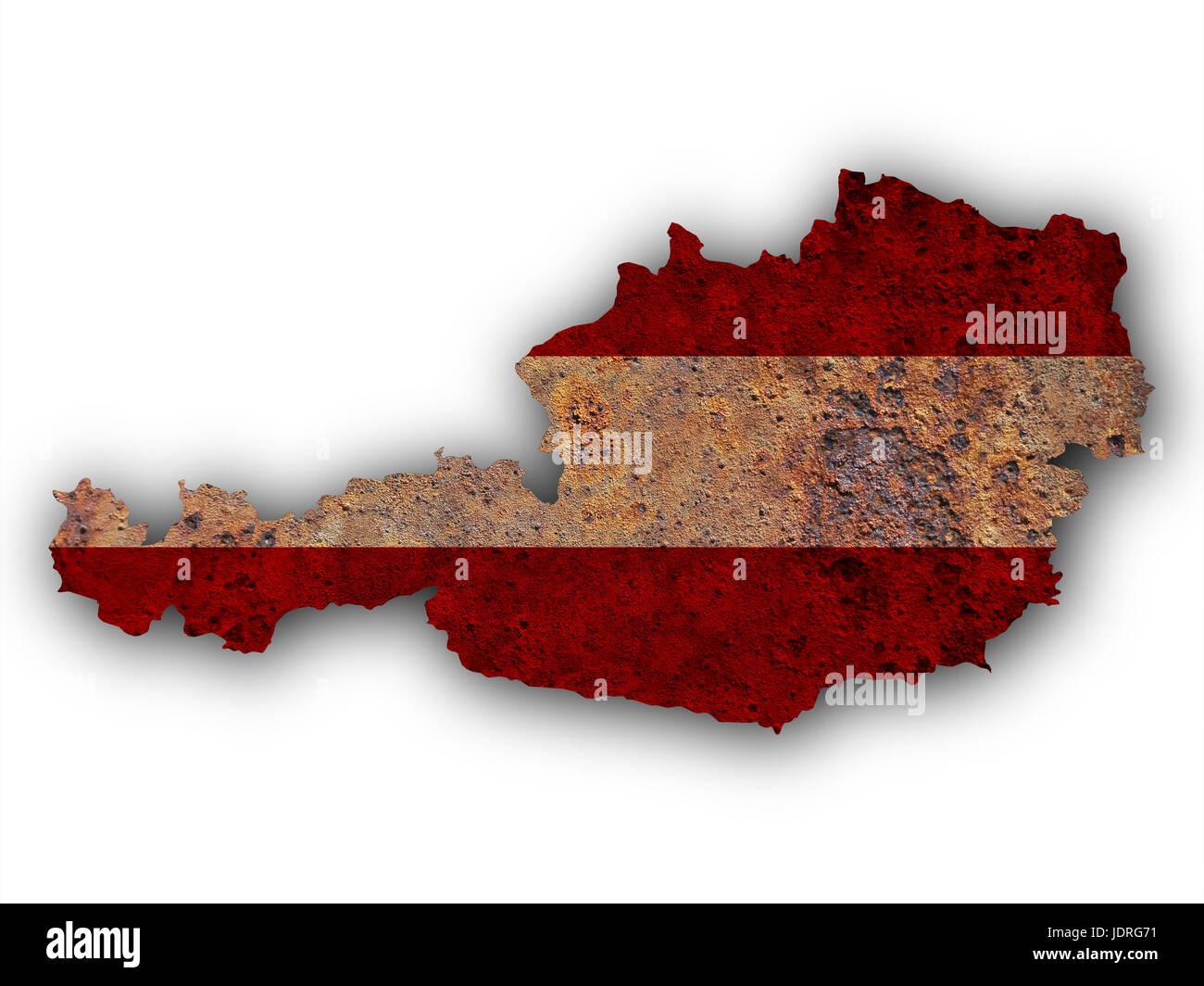 Textured map of Austria in nice colors Stock Photo - Alamy