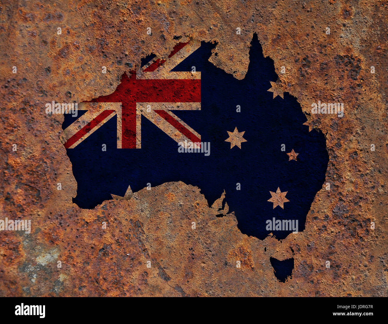 Textured map of Australia in nice colors Stock Photo - Alamy