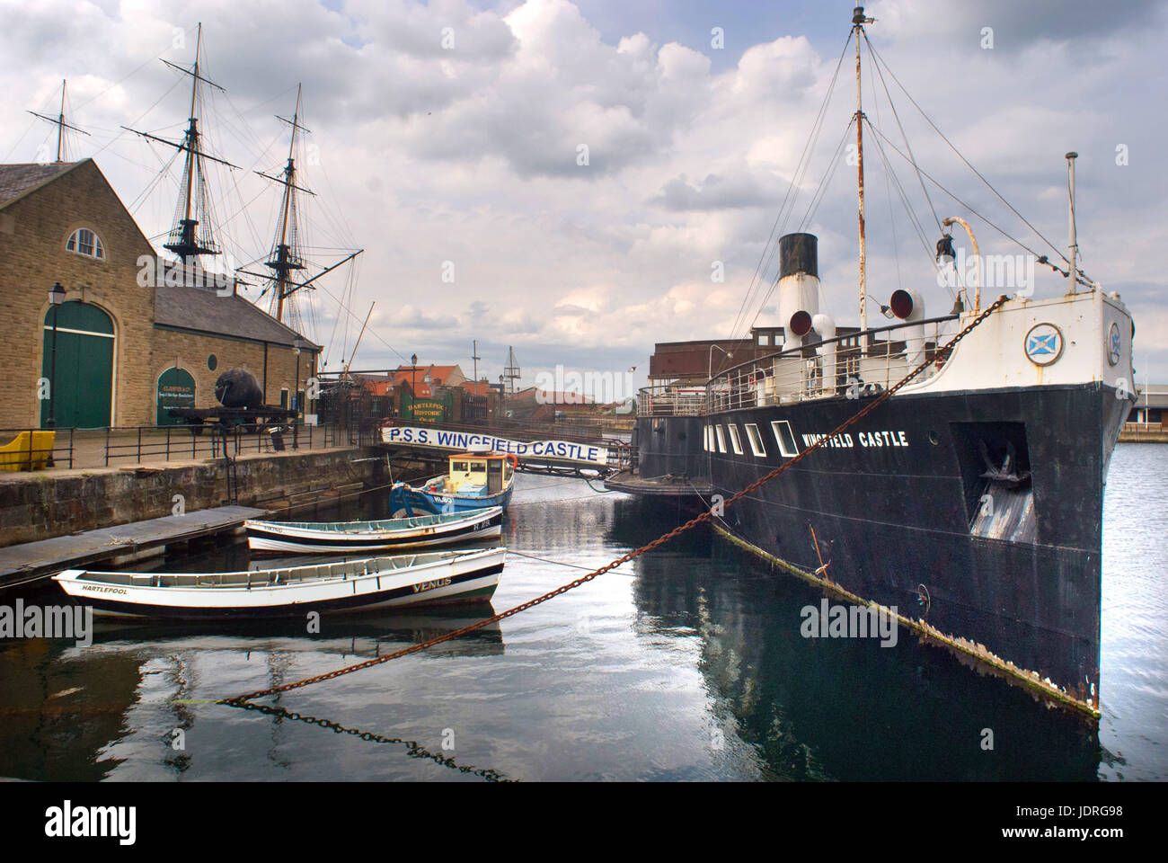 The Wingfield Castle paddle steamer at Hartlepool Maritime museum Stock ...