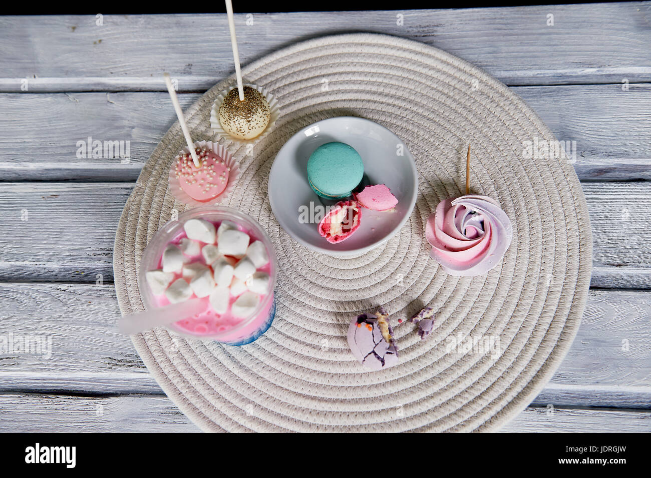 Beautiful sweets pastel shades on a beautiful wooden background ...
