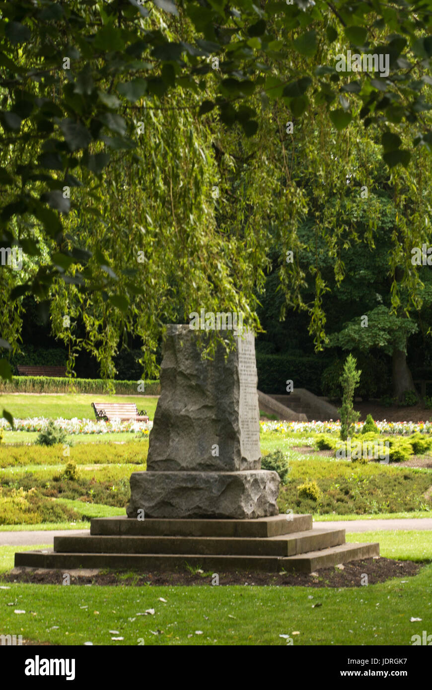 Boer War Memorial in Ward Jackson Park, Hartlepool Stock Photo - Alamy