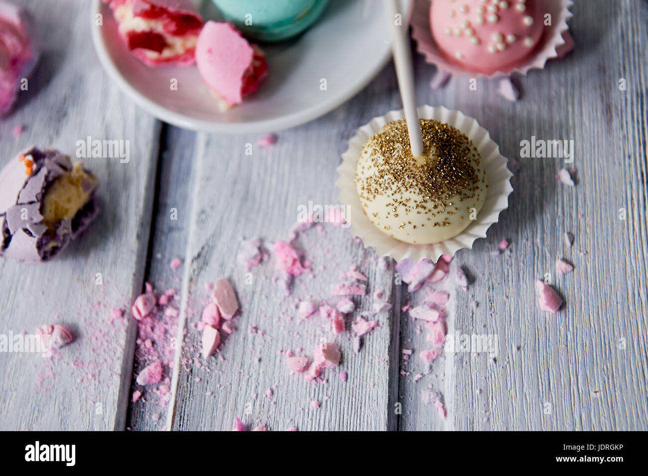 Beautiful sweets pastel shades on a beautiful wooden background ...