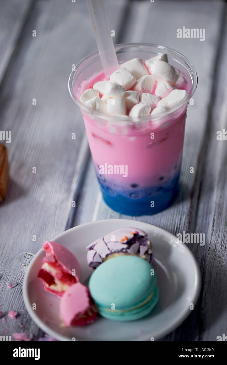 Beautiful sweets pastel shades on a beautiful wooden background ...