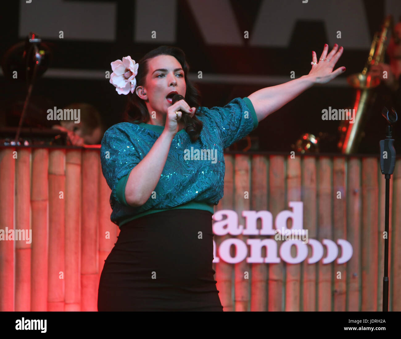 Dutch singer Caro Emerald performing at Caprera Theater Featuring: Caro ...