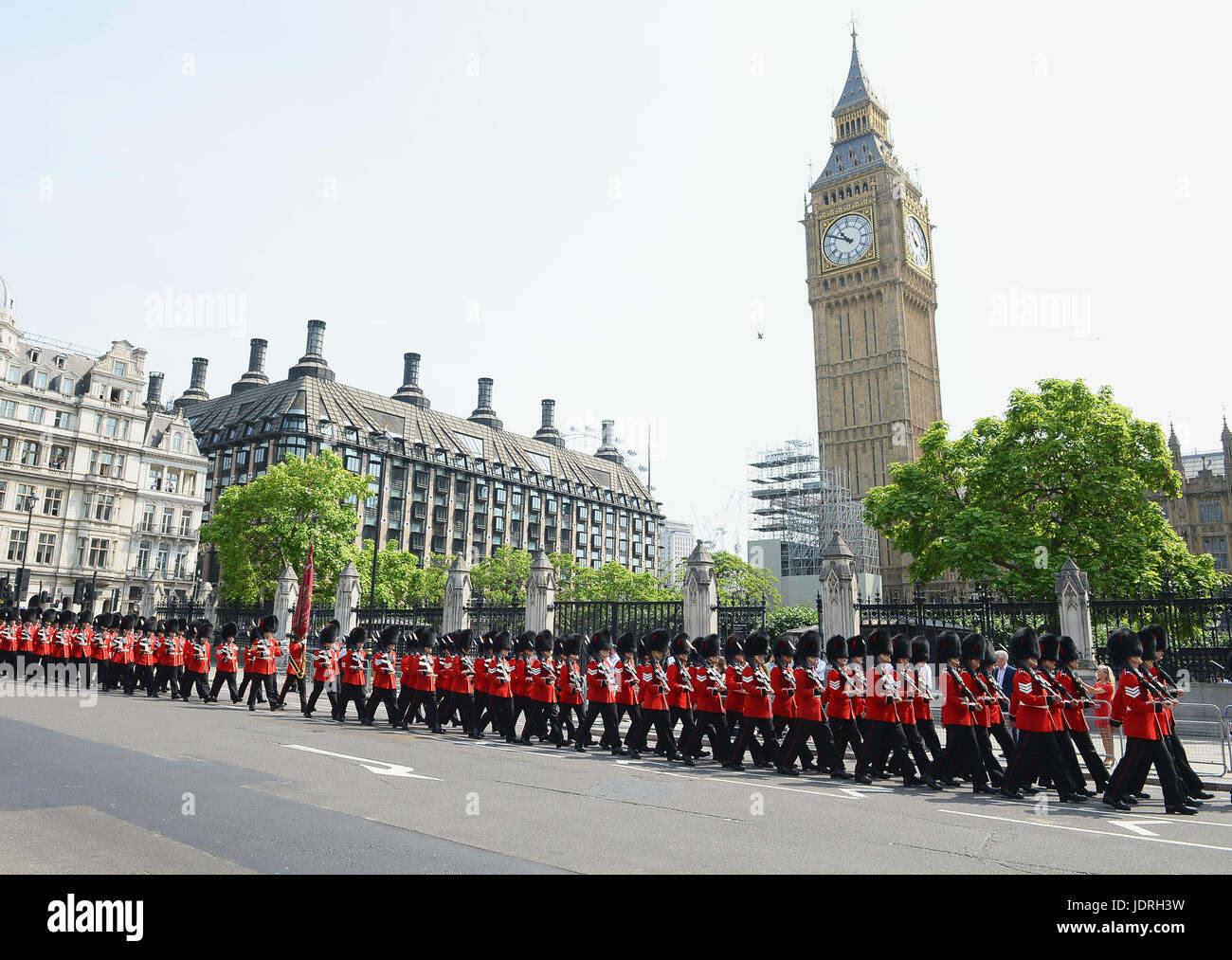Guards make their way to form up ahead of the State Opening of ...