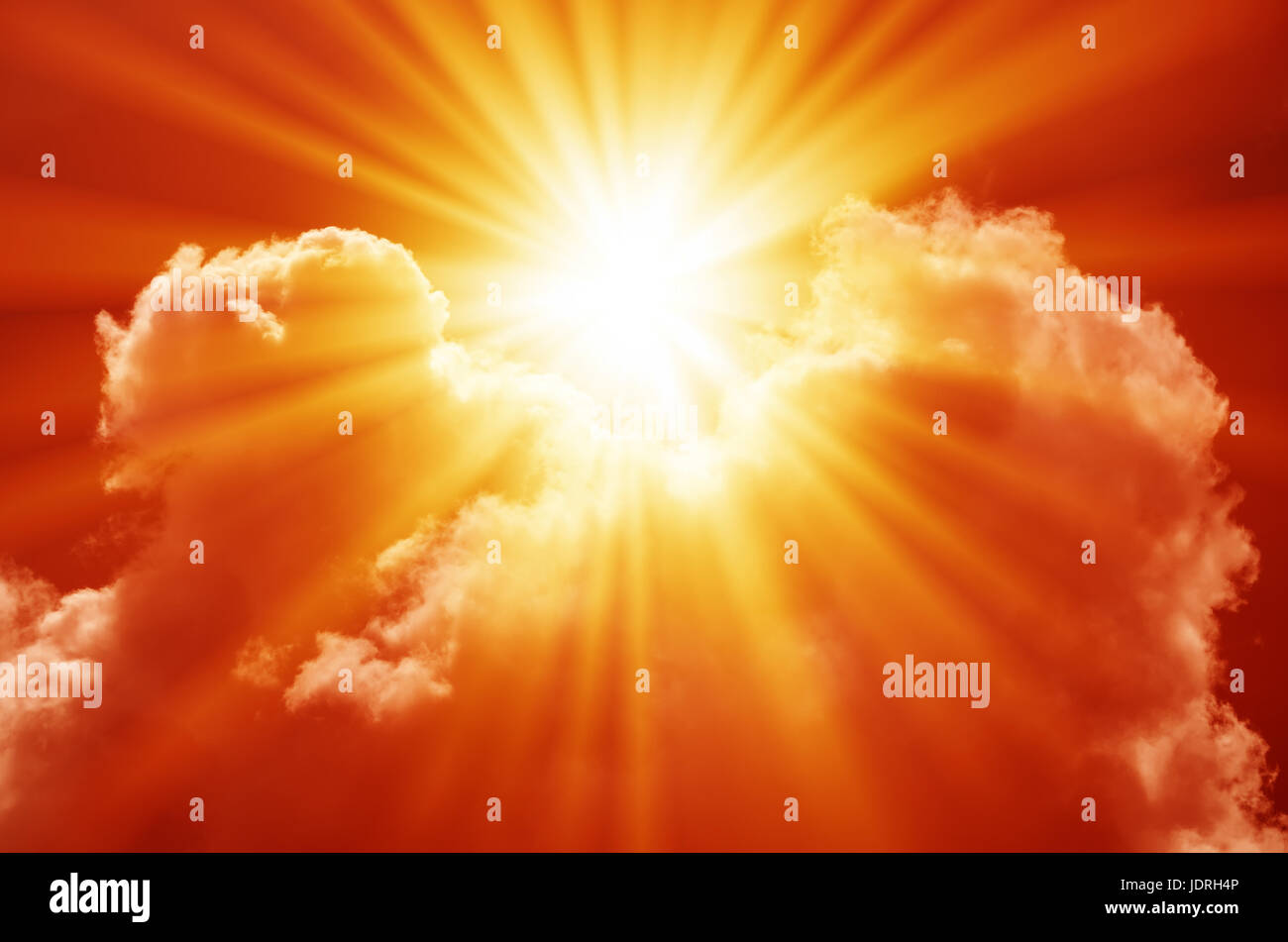 Red sunset, rich dark clouds, rays of light Stock Photo - Alamy