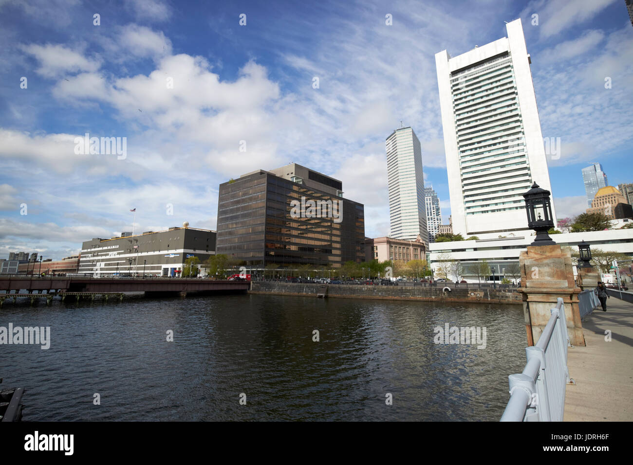 fort point channel skyline cityscape Boston USA Stock Photo - Alamy