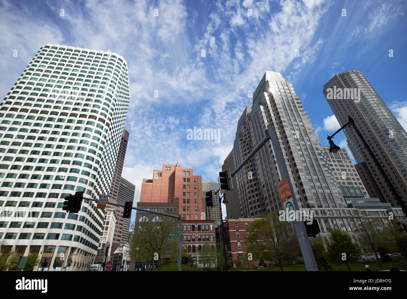 financial district skyline cityscape Boston USA Stock Photo - Alamy