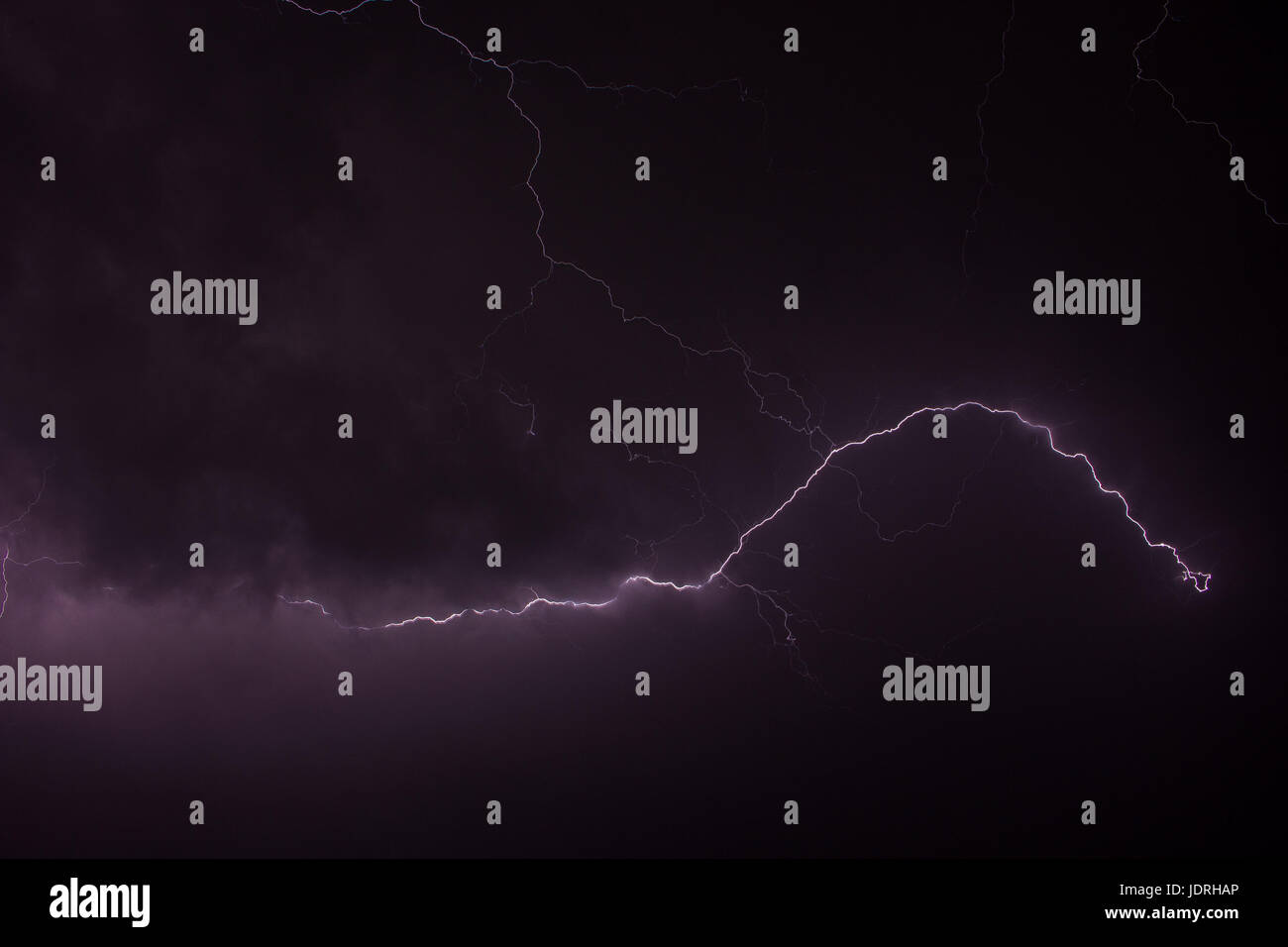 Dramatic lightning in the sky Stock Photo - Alamy