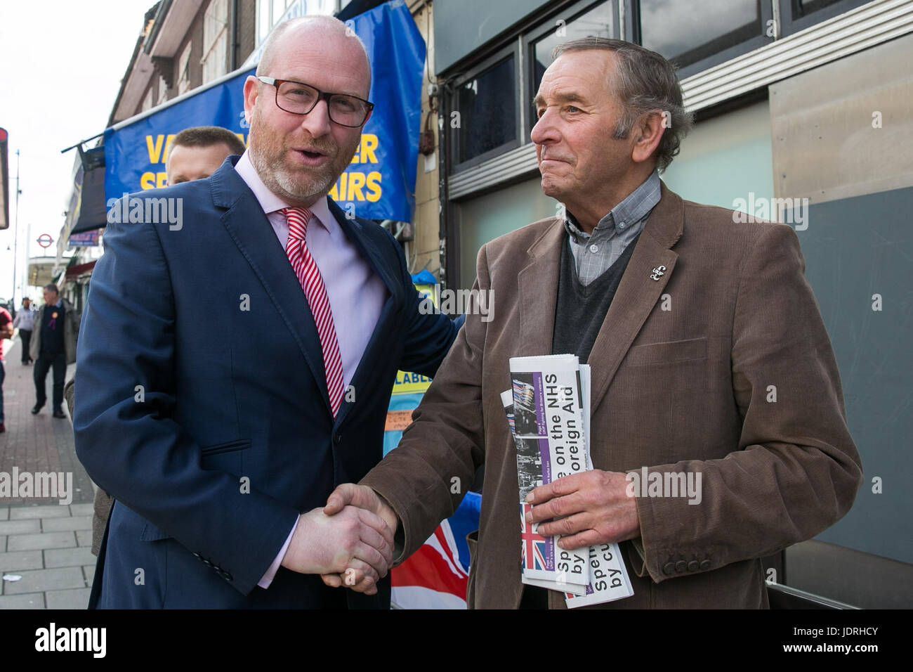 UKIP leader Paul Nuttall visits Elm Park, East London as campaigning ...