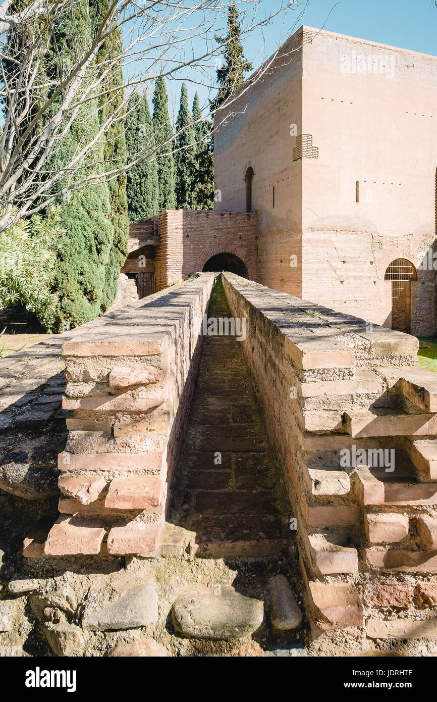 THe medina at the Palacio de Generalife gardens, Alhambra, Granada ...