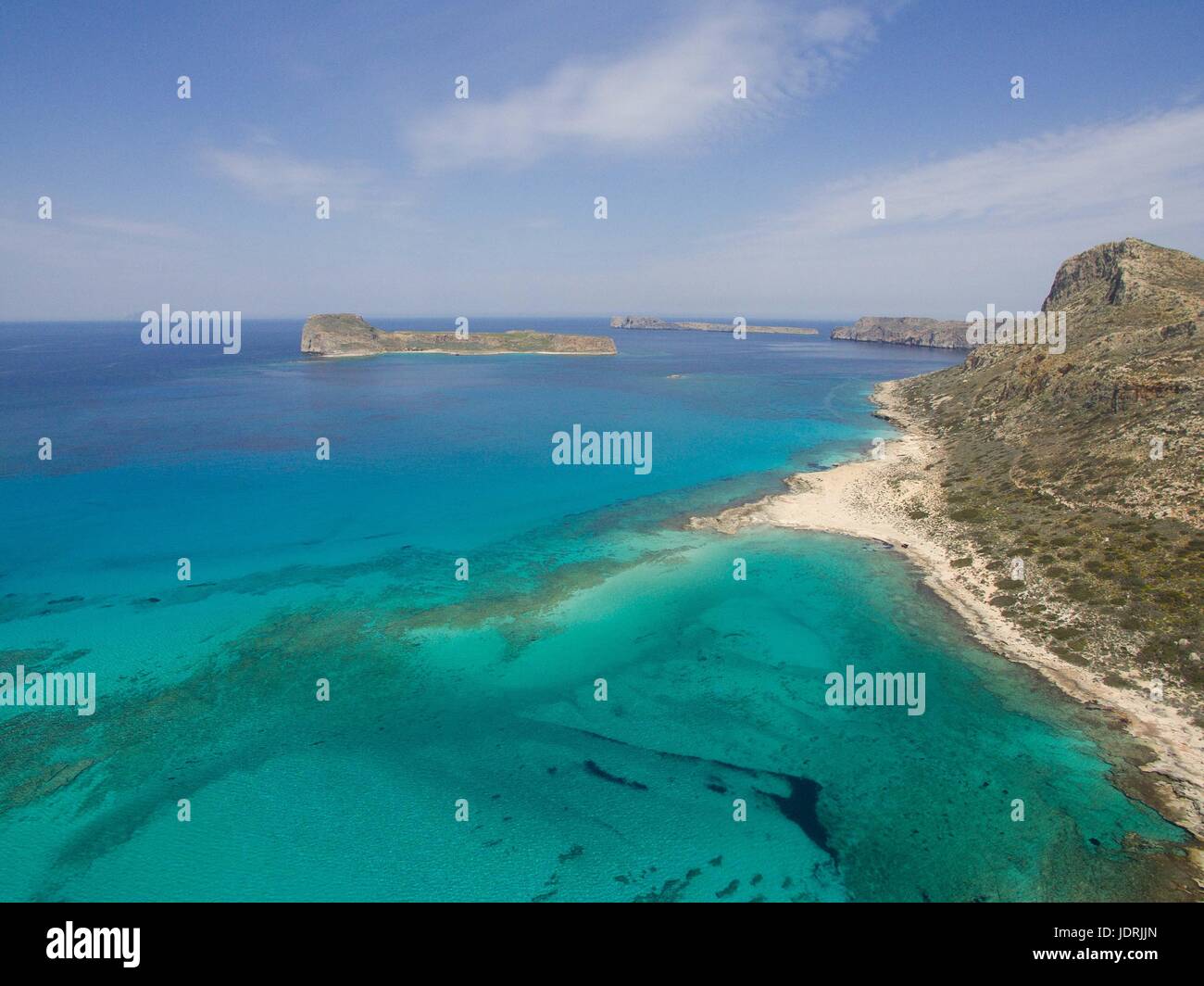 Balos Beach Kissamos Crete Greece Aerial Photography Stock Photo - Alamy