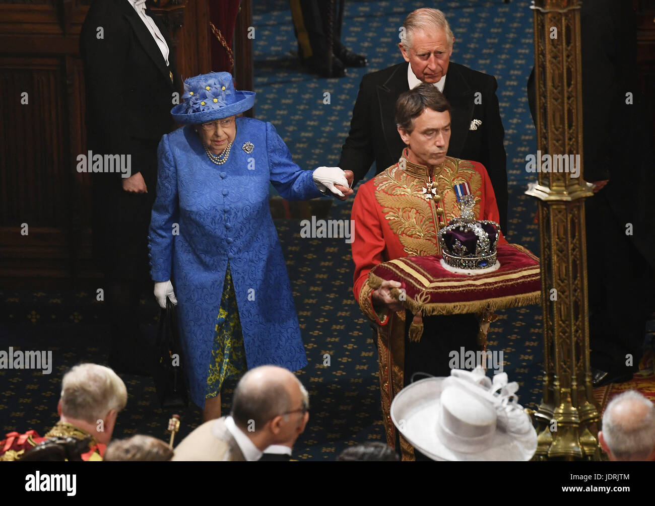 Queen Elizabeth II and the Prince of Wales in the House of Lords for ...