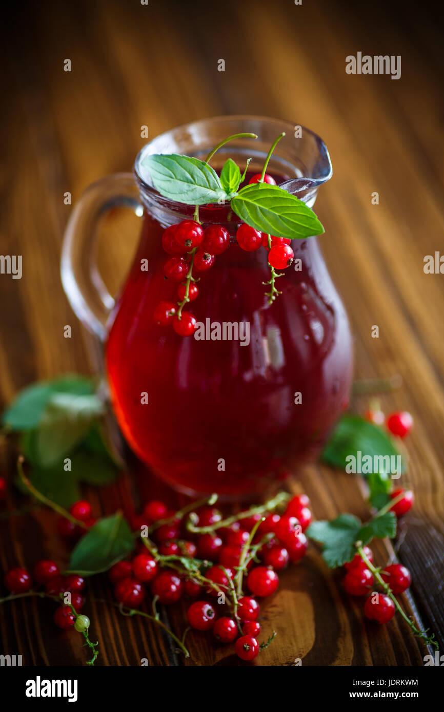 Fresh compote of ripe red currant Stock Photo - Alamy