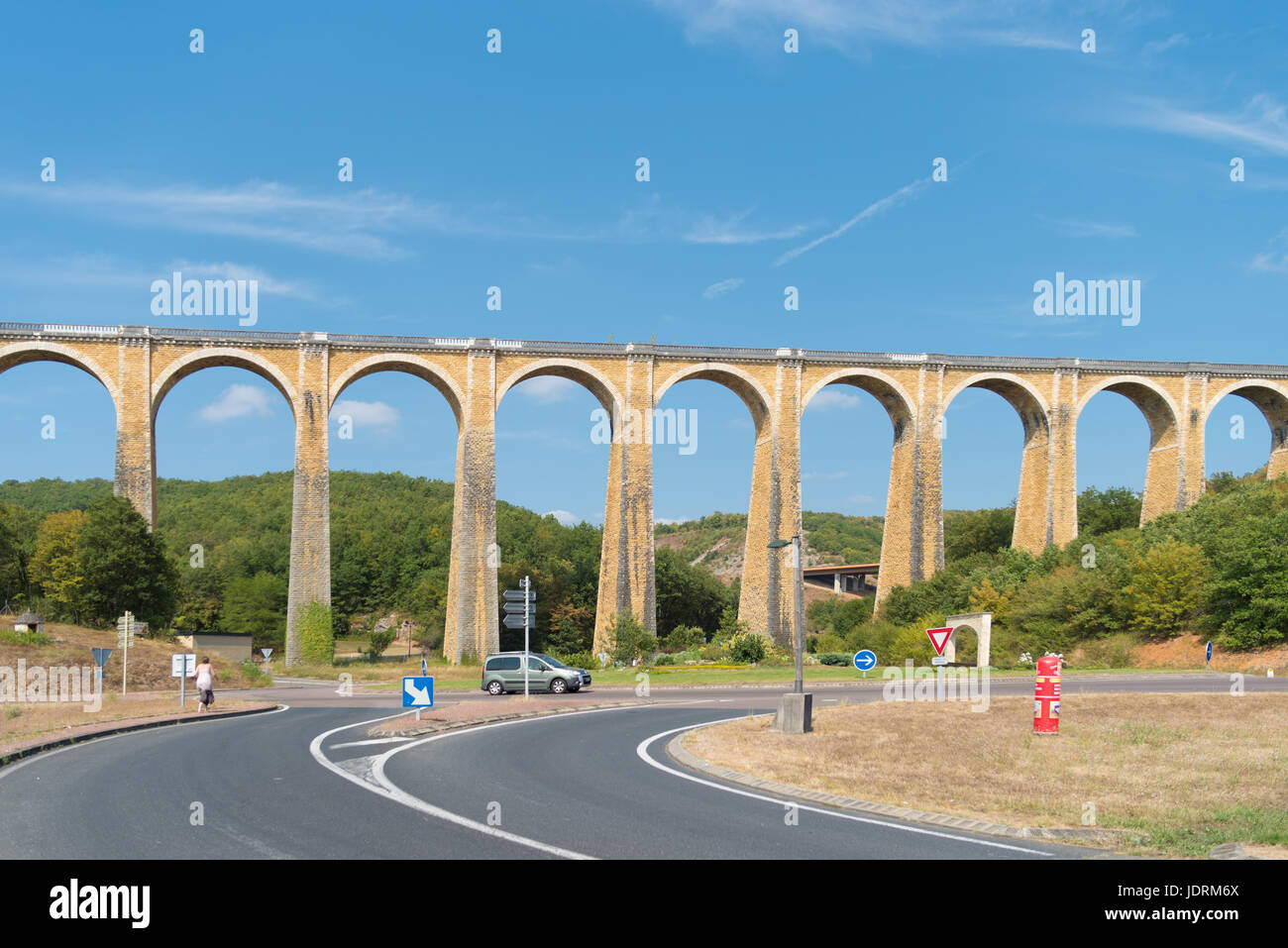 striking railway viaduct in the french Dordogne region Stock Photo - Alamy