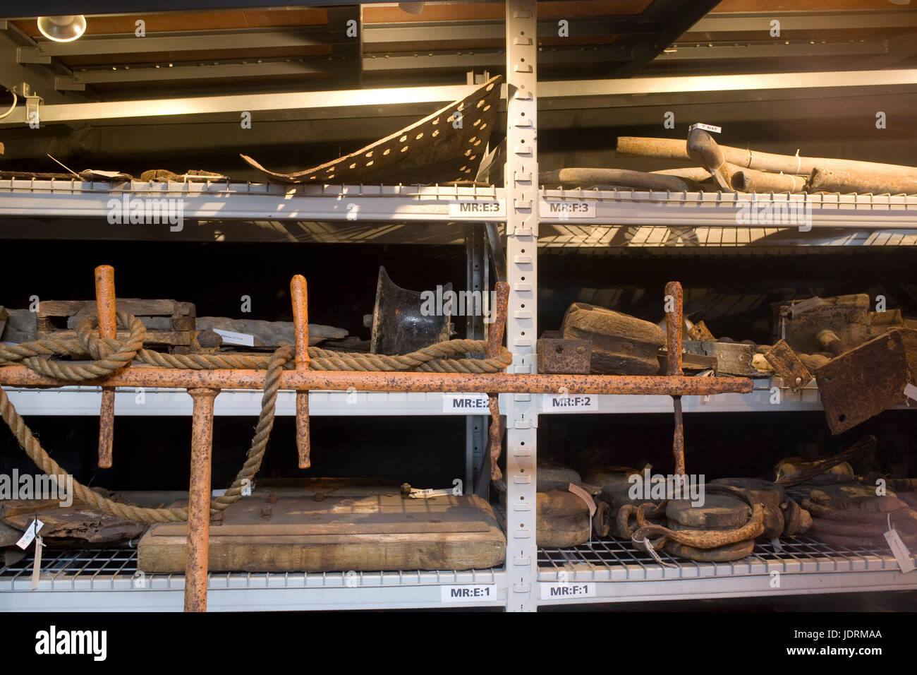 Storage area of small pieces of equipment needed for maintaining a ...