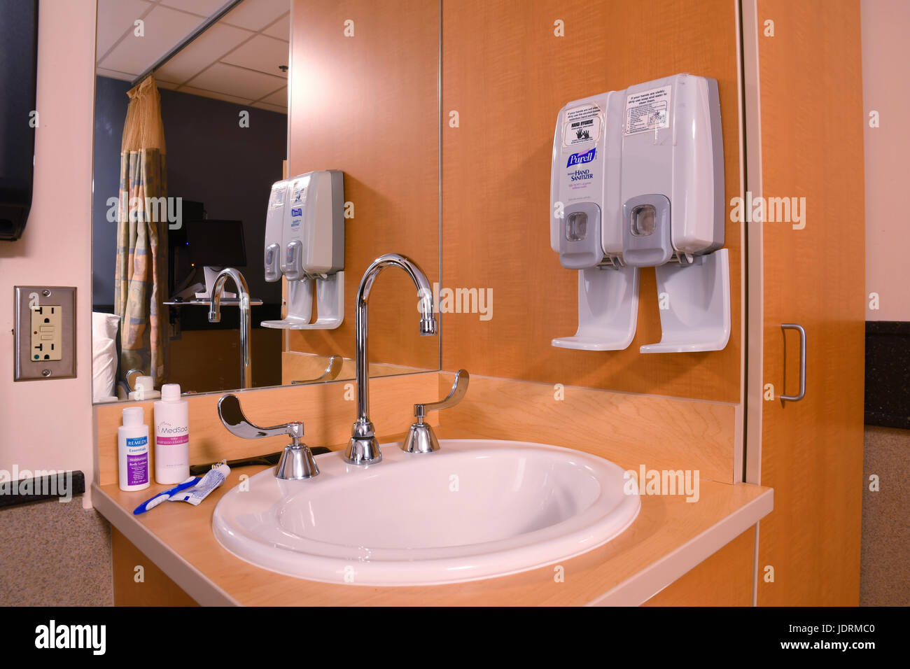 KALISPELL, MONTANA, USA - june 19, 2017: Sink in a hospital room with ...