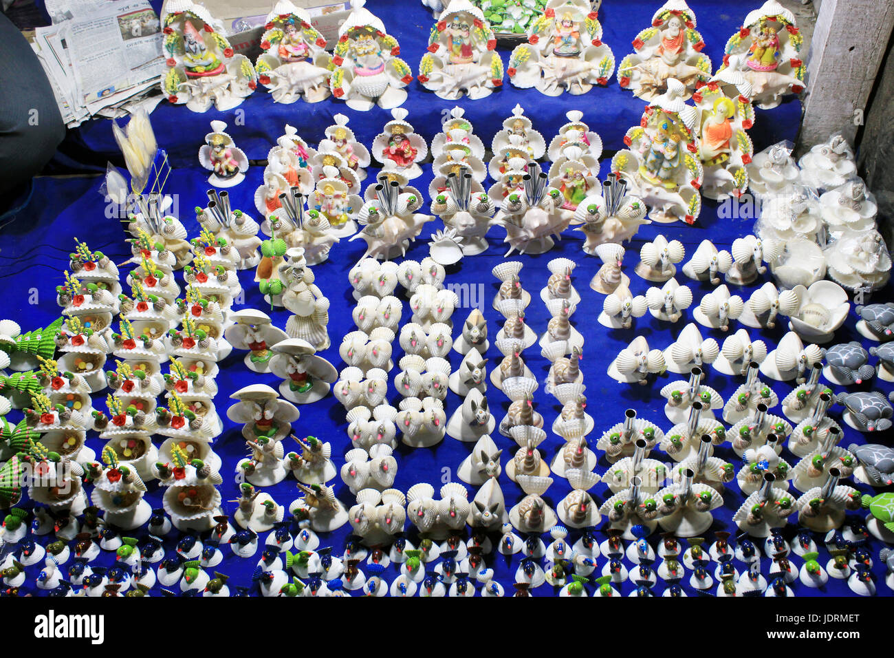 Colorful handcraft made by conch shell. Show piece for interior ...