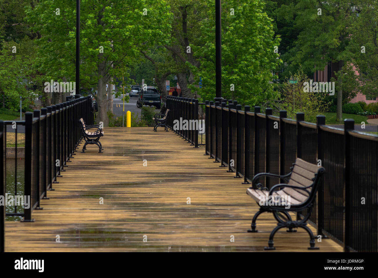 A rain splattered bridge on summer's morning Stock Photo - Alamy