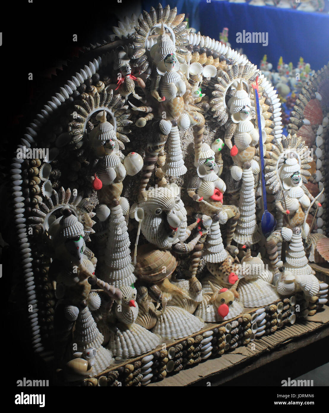 Indian Hindu god show piece made by conch shell Stock Photo - Alamy