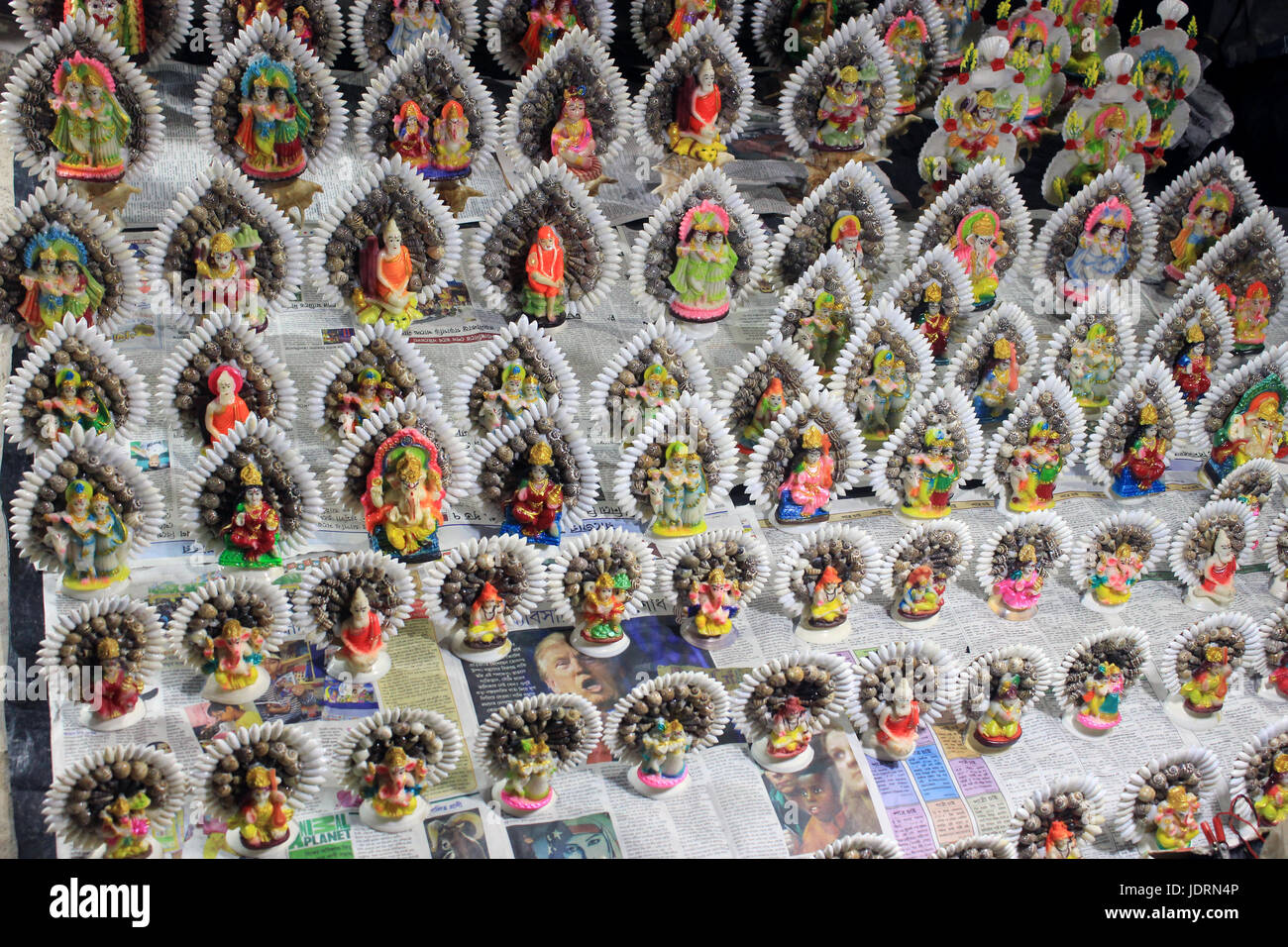 Indian Hindu god show piece made by conch shell Stock Photo - Alamy