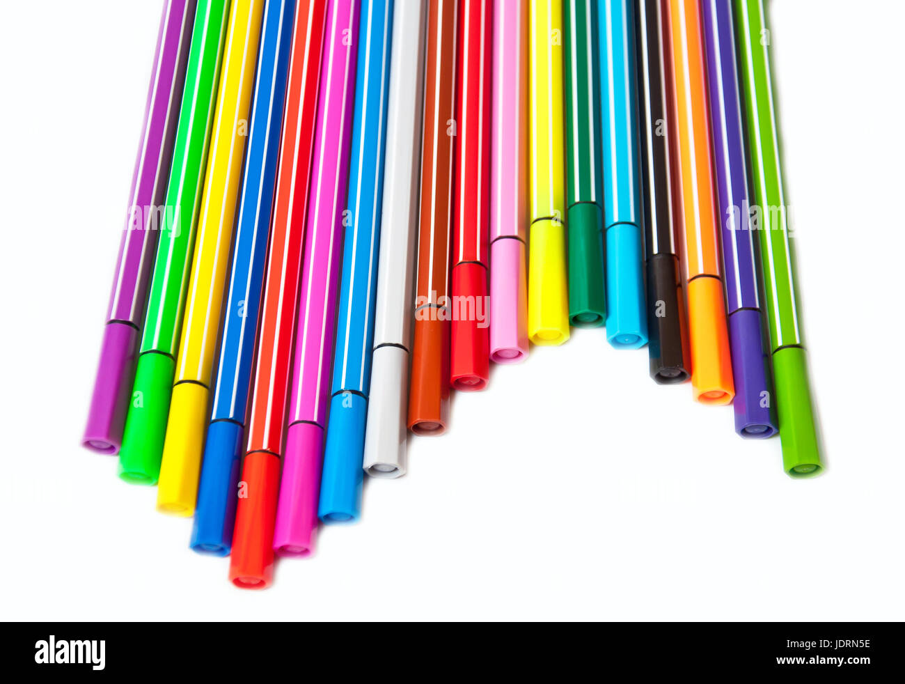 colorful of pen onwhite background Stock Photo - Alamy