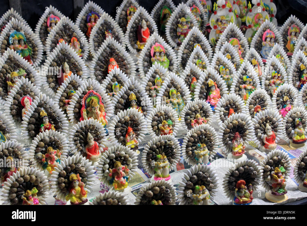 Indian Hindu god show piece made by conch shell Stock Photo - Alamy