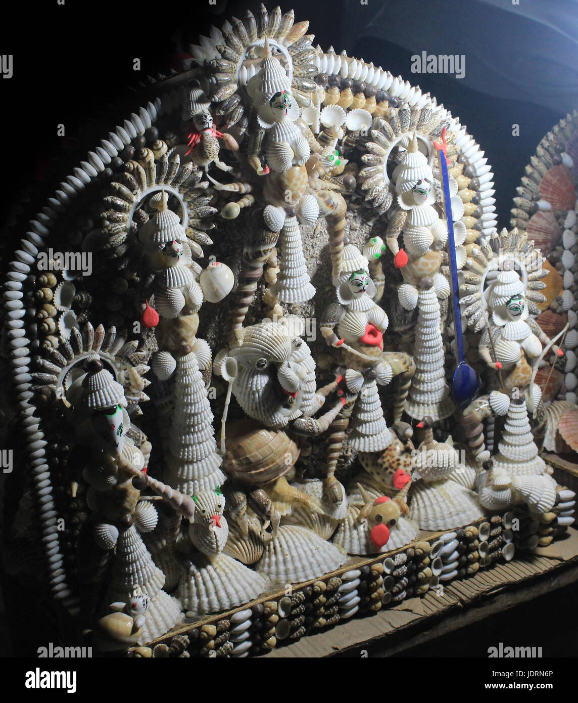 Indian Hindu god show piece made by conch shell Stock Photo - Alamy