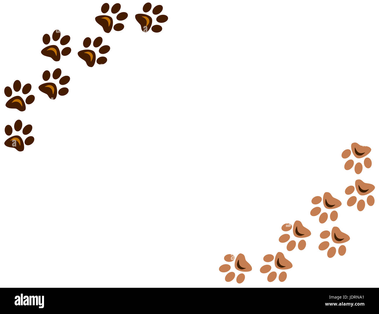 Dog Paw Print Border