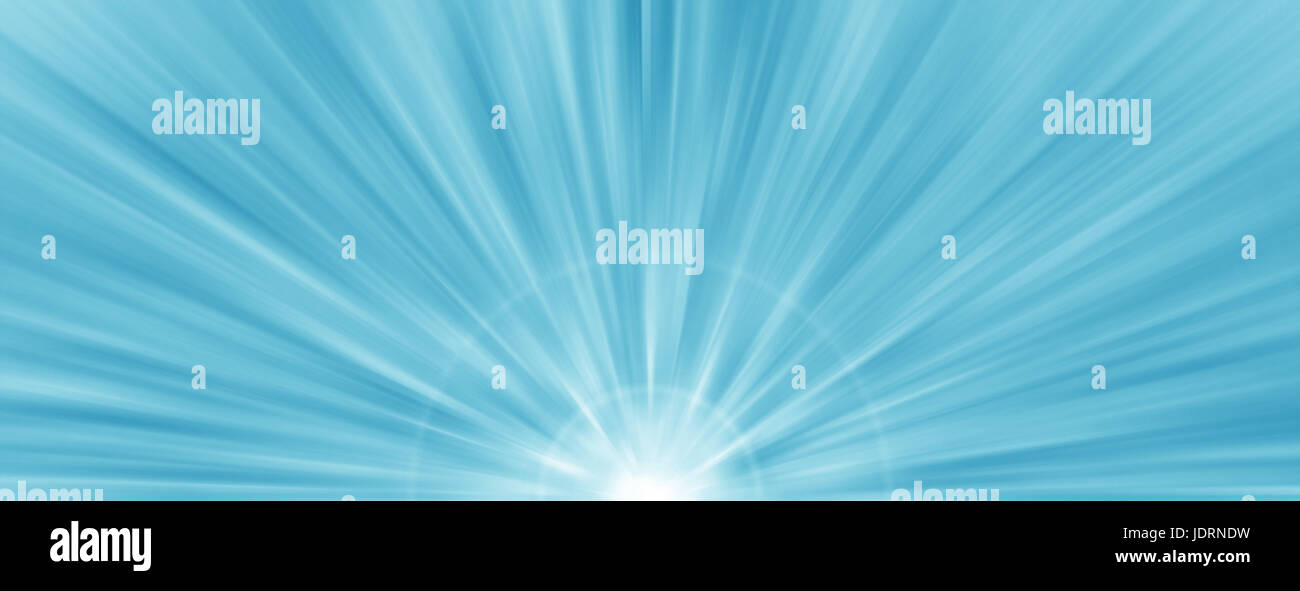 Blue radial radiant banner background Stock Photo - Alamy