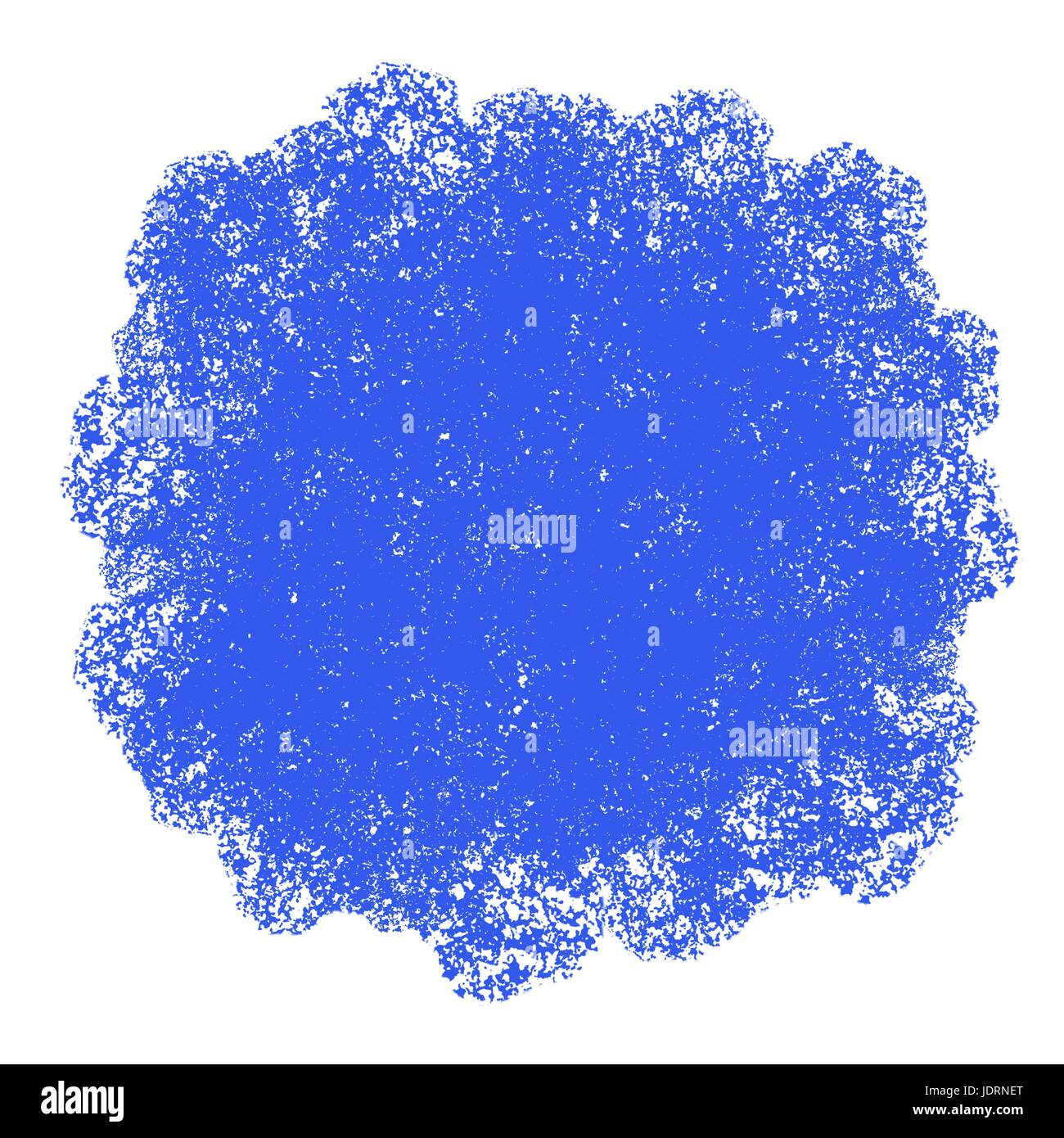 Blue color sponge imprint with copy space for text isolated on white ...