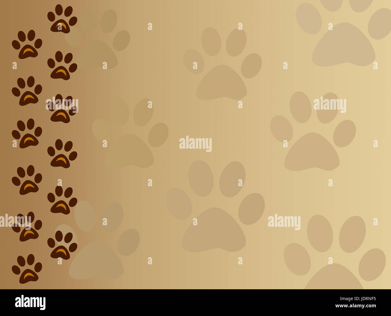 Paw track animal background frame with copy space for text Stock Photo ...