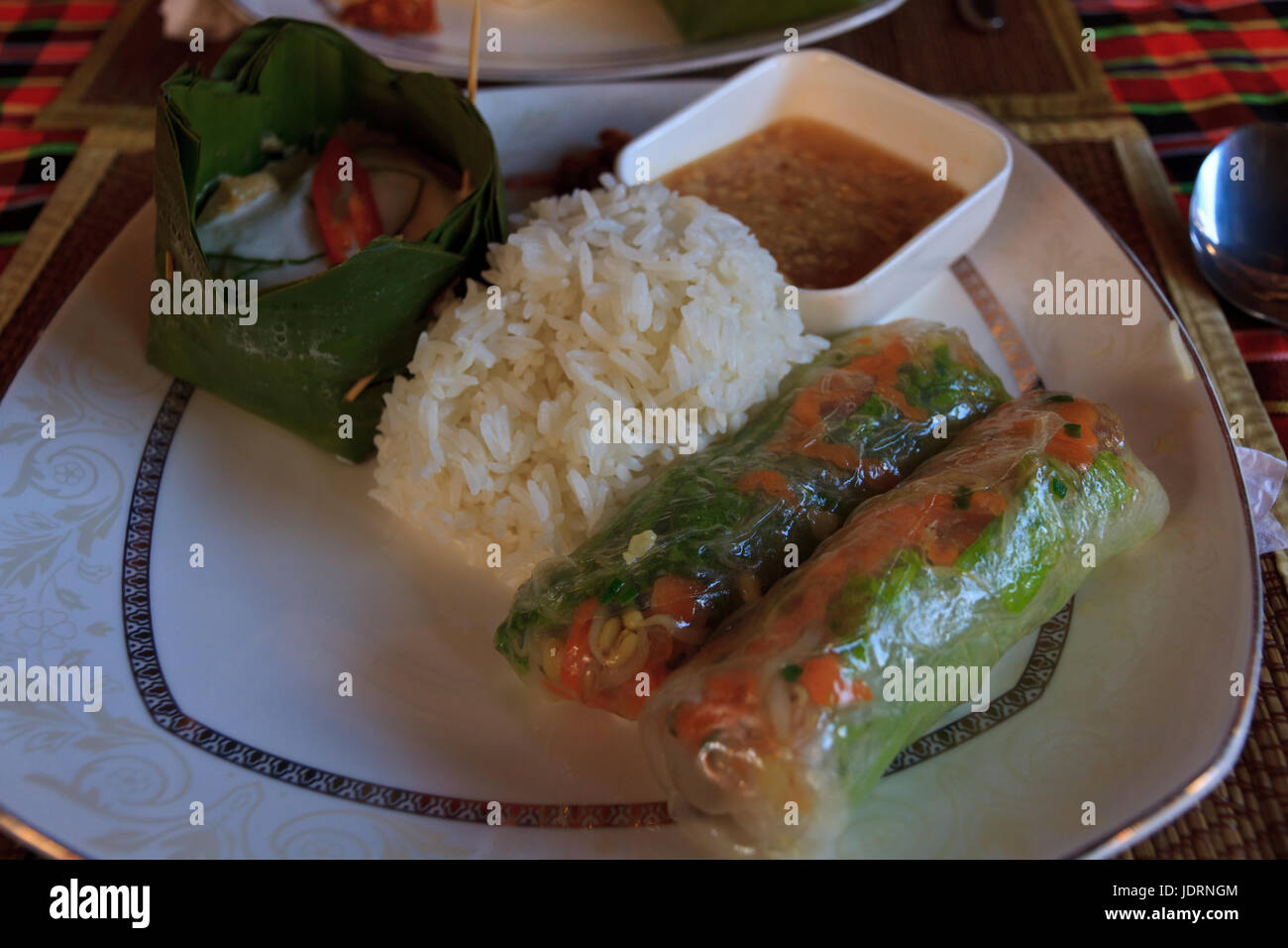 fish and coconut amok cambodia khmer food Stock Photo - Alamy