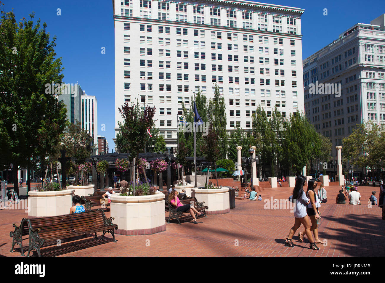 America, state of Oregon, town of Portland, Pioneer Courthouse Square ...