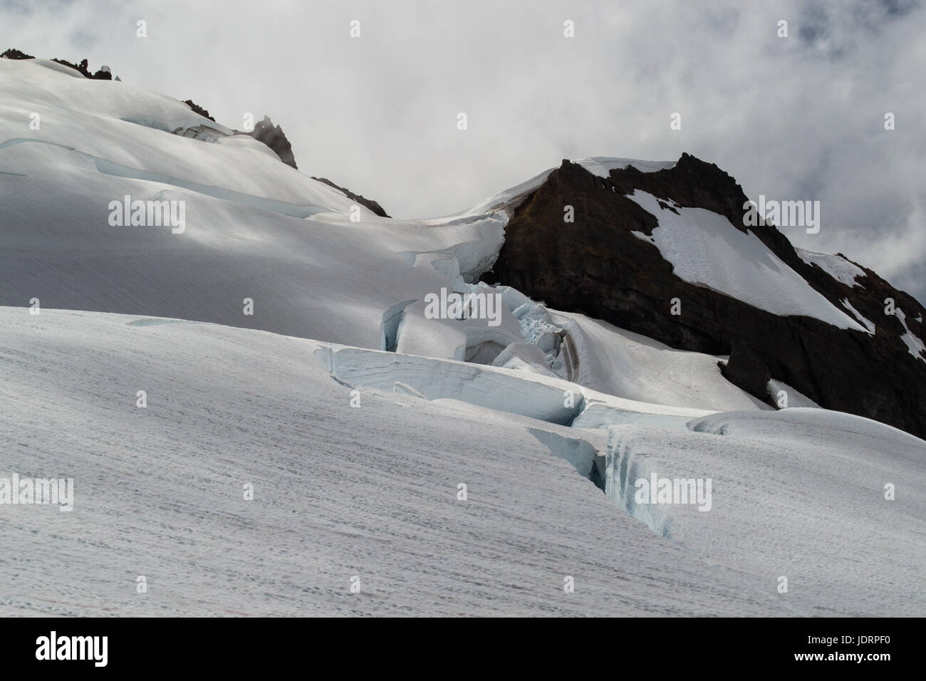 Crevasse on a Glacier on Mount Baker Stock Photo - Alamy