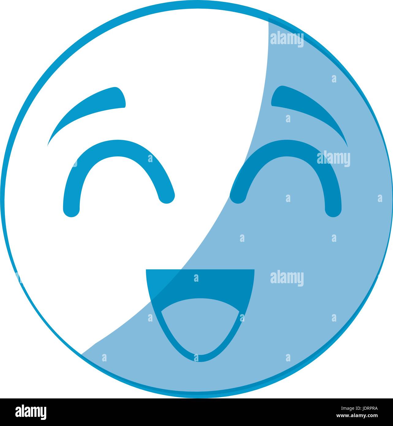 cartoon happy face icon over white background vector illustration Stock ...