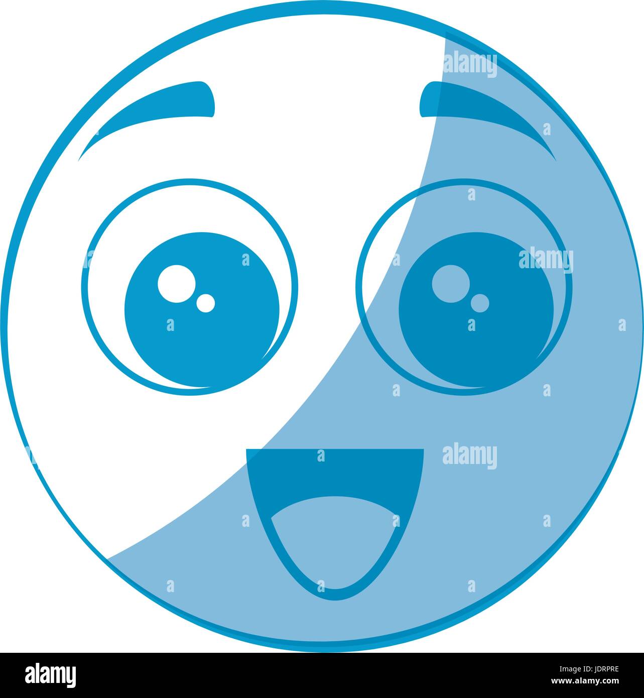 cartoon happy face icon over white background vector illustration Stock ...