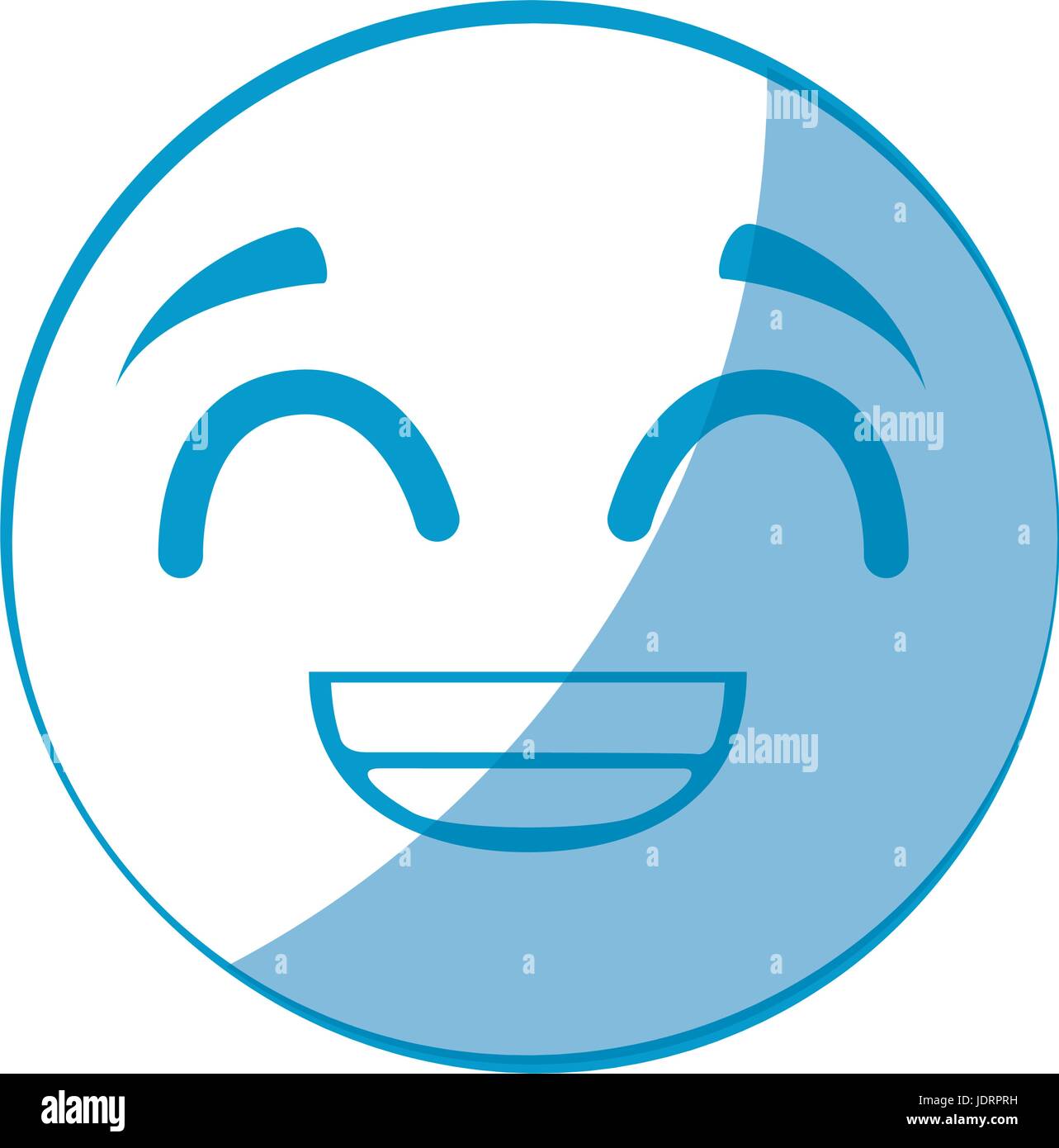 cartoon happy face icon over white background vector illustration Stock ...