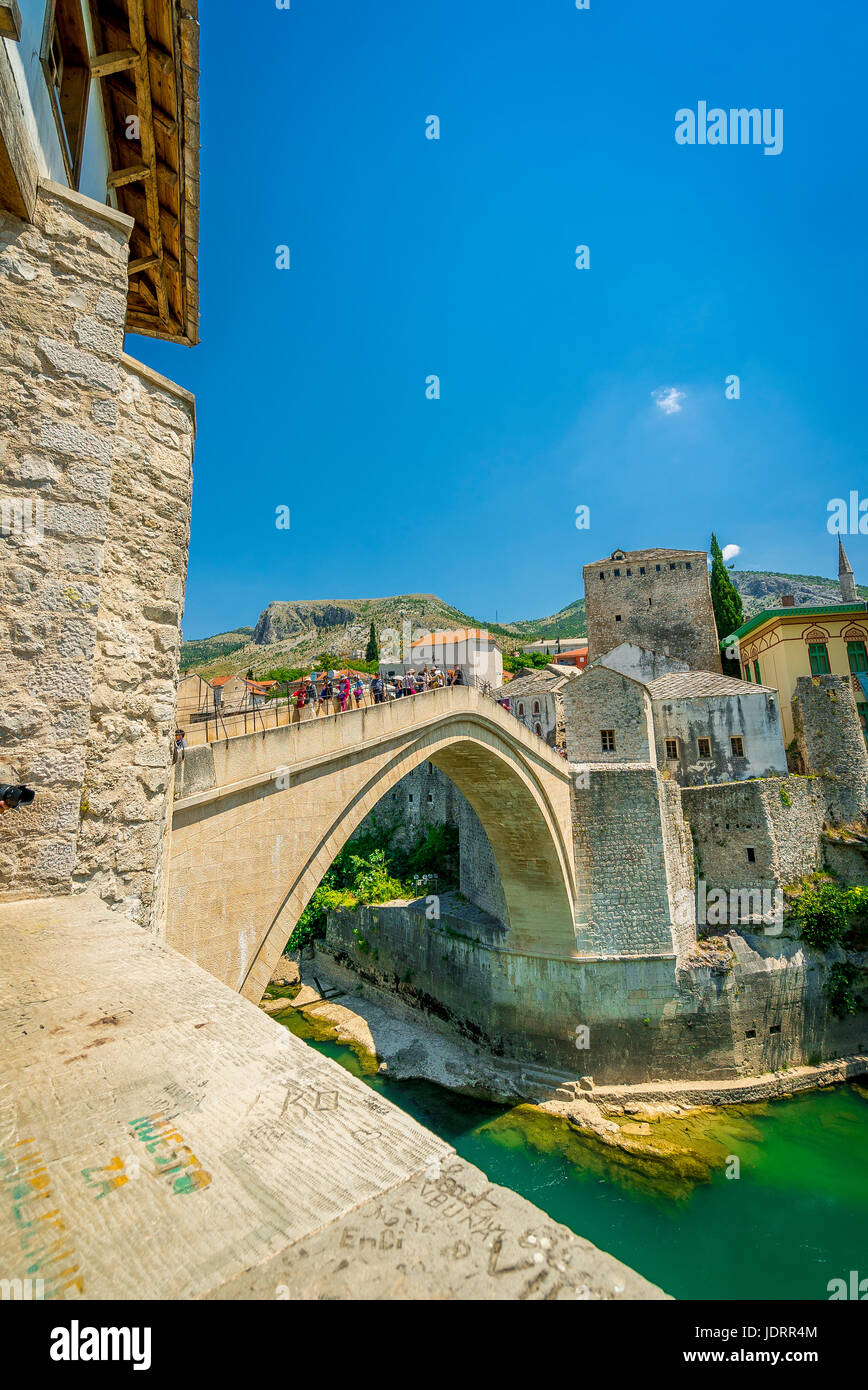 Stari Most is a 16th-century Ottoman bridge in the city of Mostar in ...