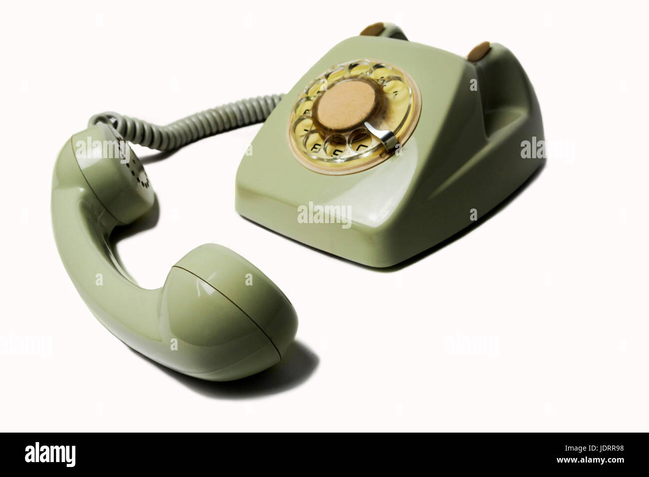 Vintage telephone receiver isolated on white background Stock Photo - Alamy
