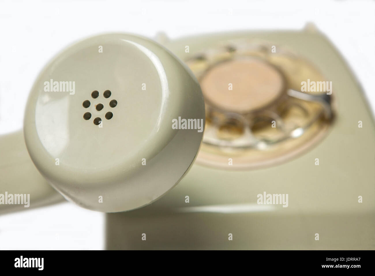 Vintage telephone receiver isolated on white background Stock Photo - Alamy