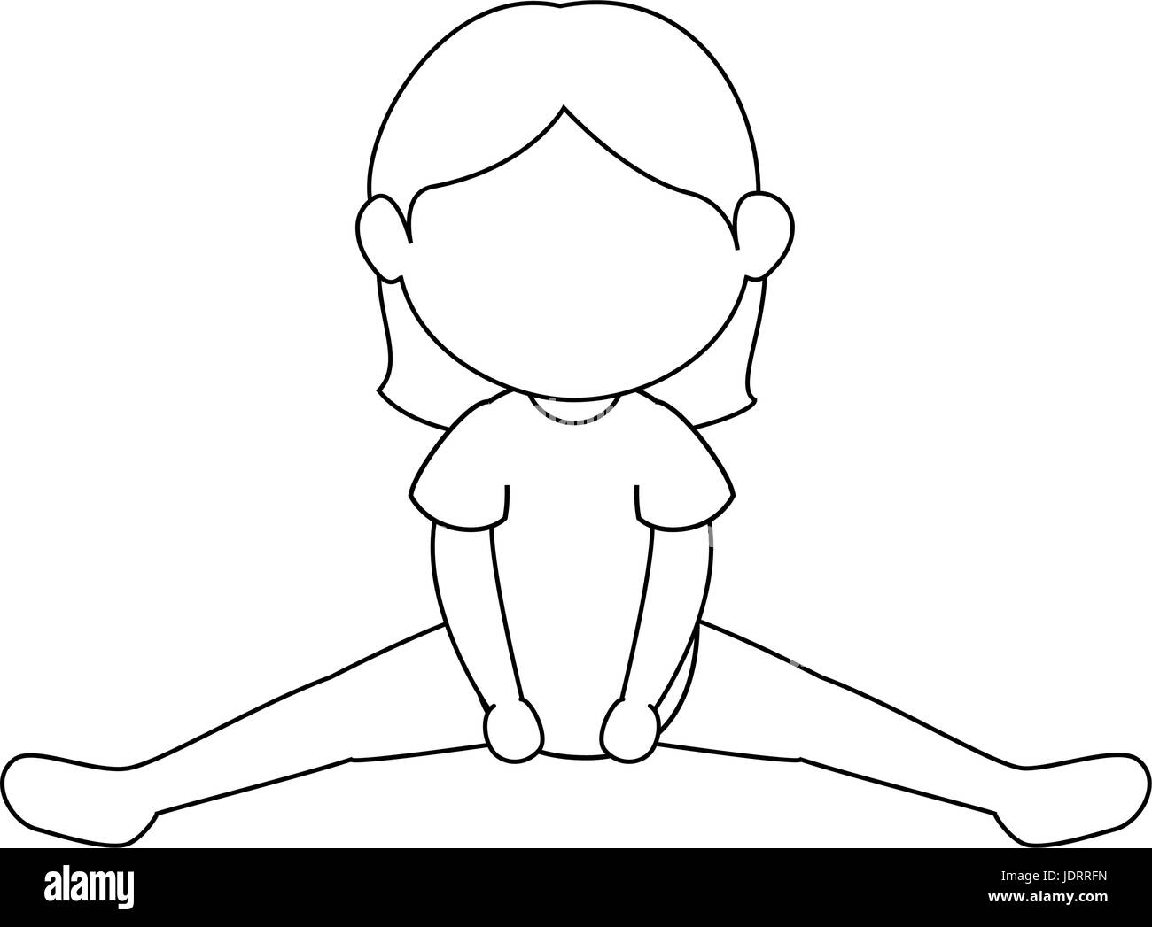 Girl doing aerobics icon vector illustration graphic design Stock ...