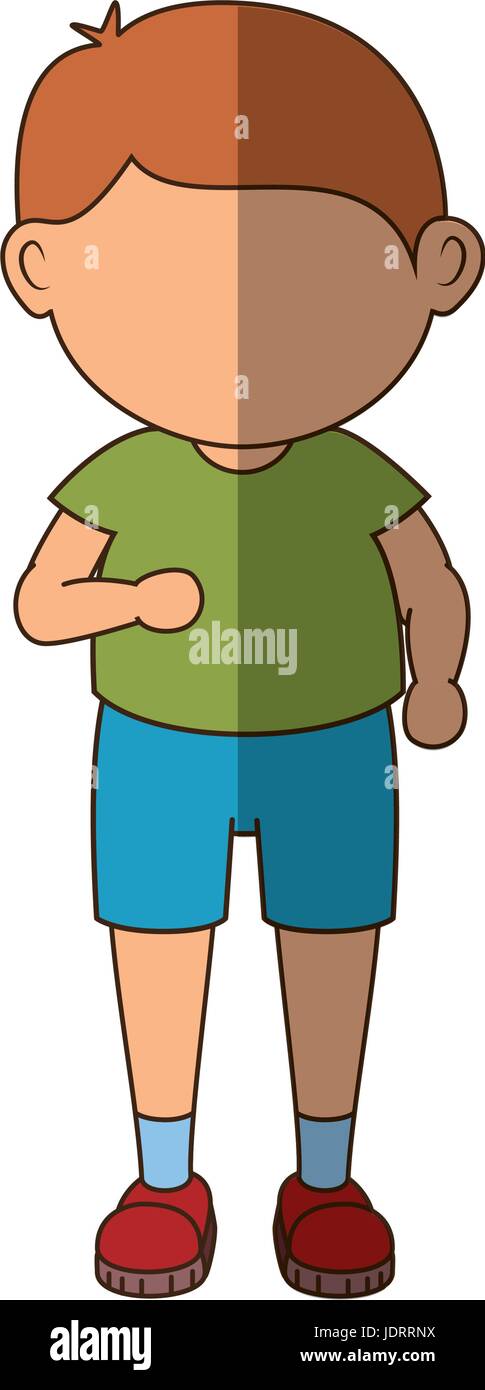 stand up boy cartoon icon vector illustration graphic design Stock ...