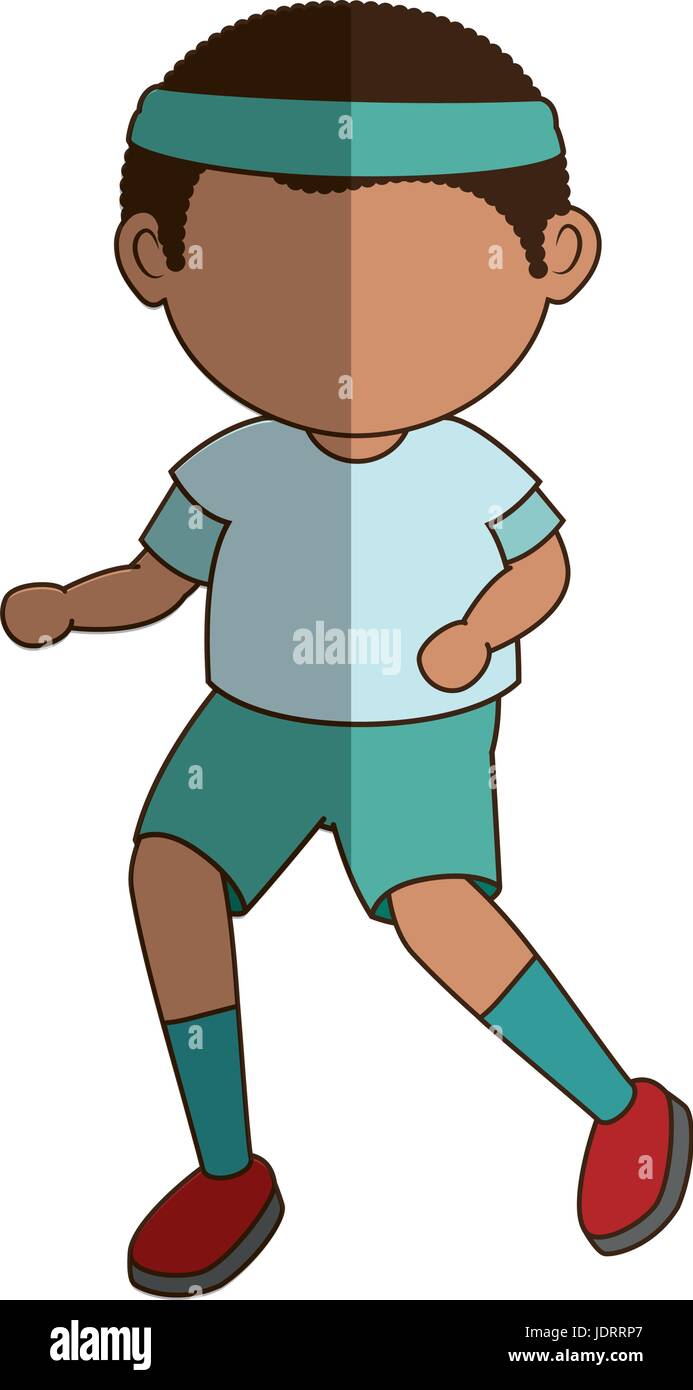 boy running cartoon icon vector illustration graphic design Stock ...