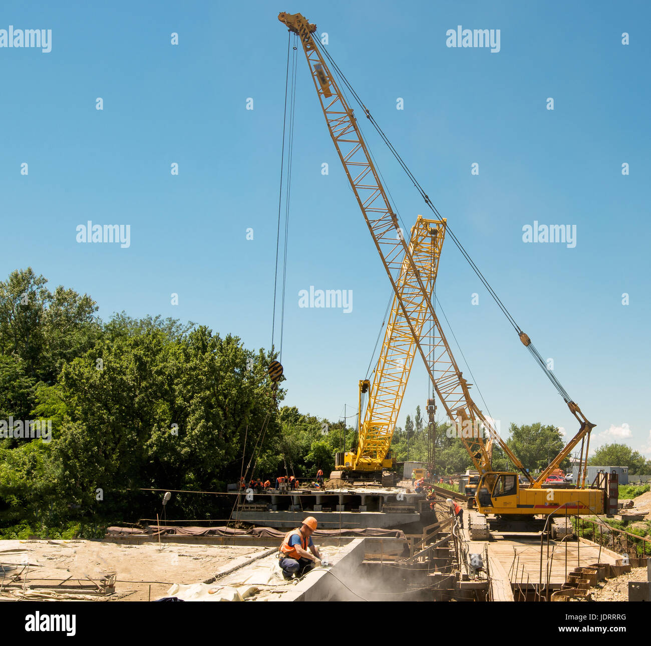 Crawler crane construction site hi-res stock photography and images - Alamy