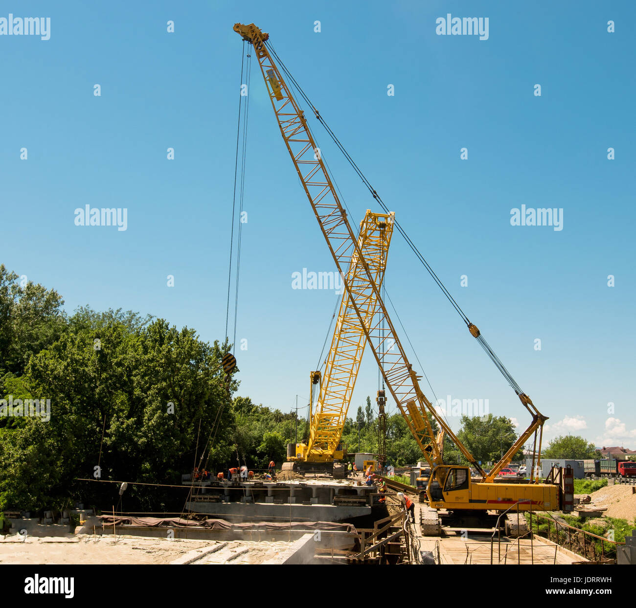Crawler crane construction site hi-res stock photography and images - Alamy