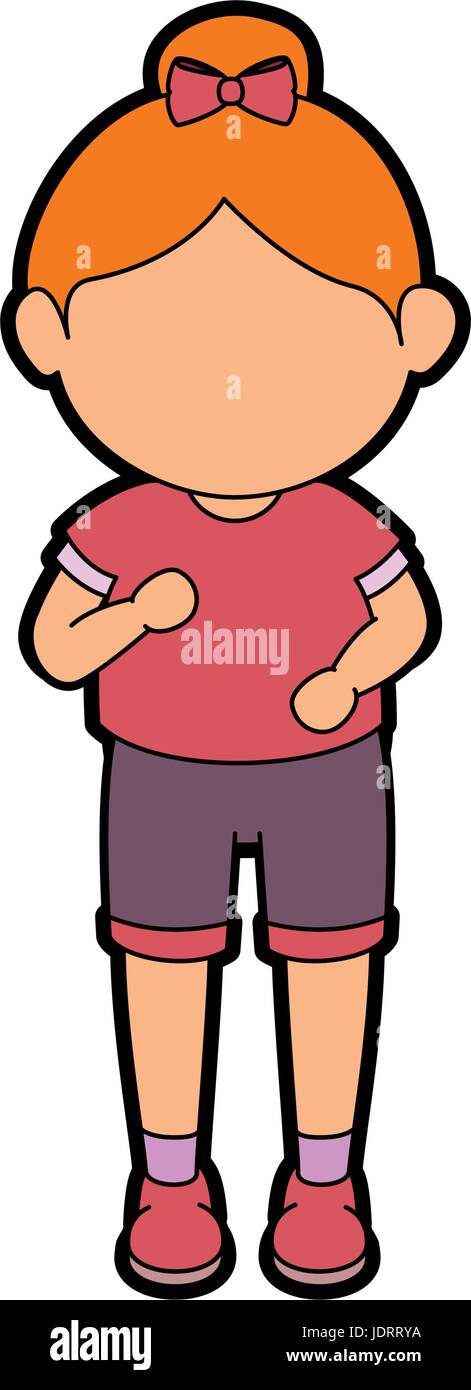Girl running cartoon icon vector graphic illustration Stock Vector ...