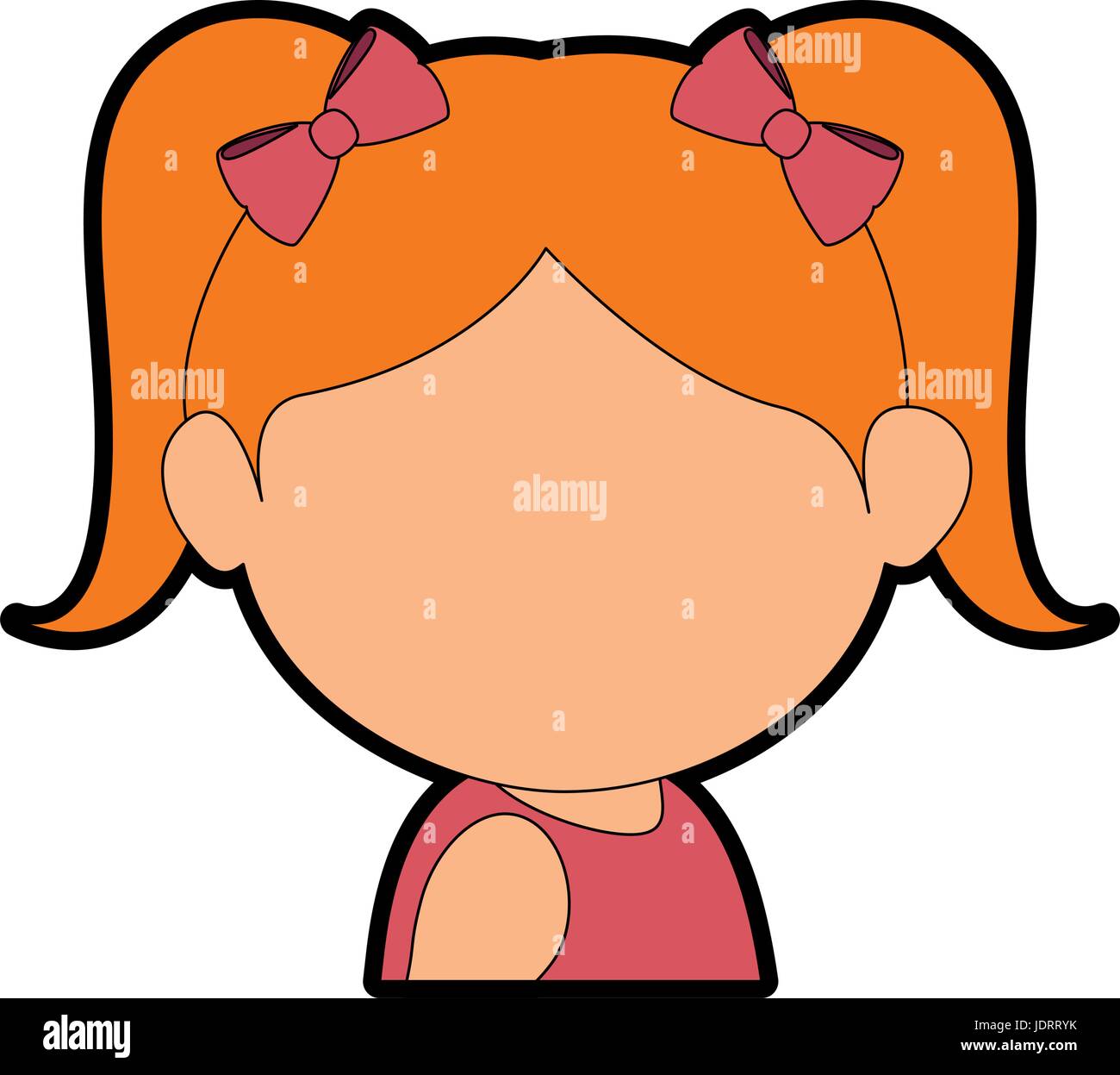 girl face cartoon icon vector illustration graphic design Stock Vector ...