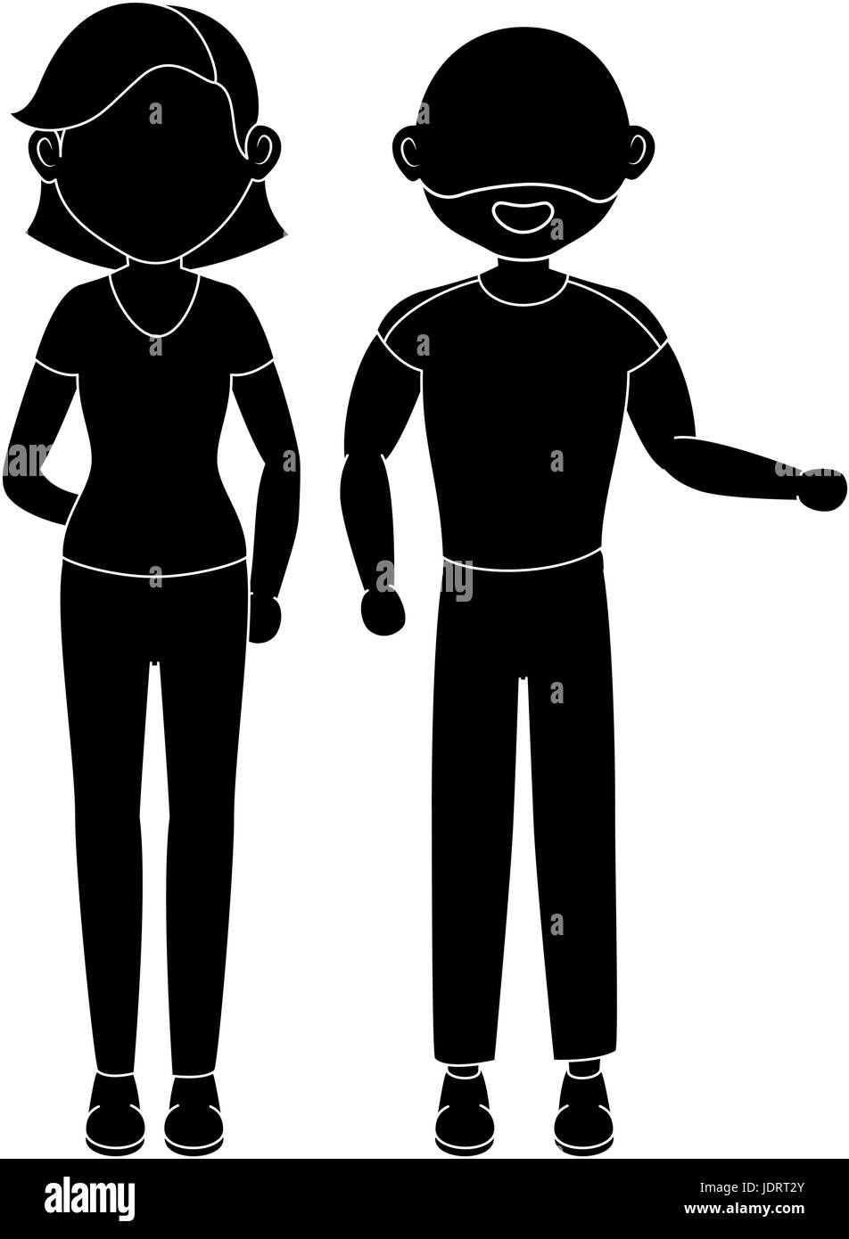 women and man icon vector graphic illustration Stock Vector Image & Art ...